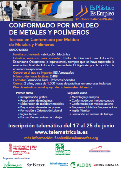 ALCION. Grado medio en formación profesional del sector plástico